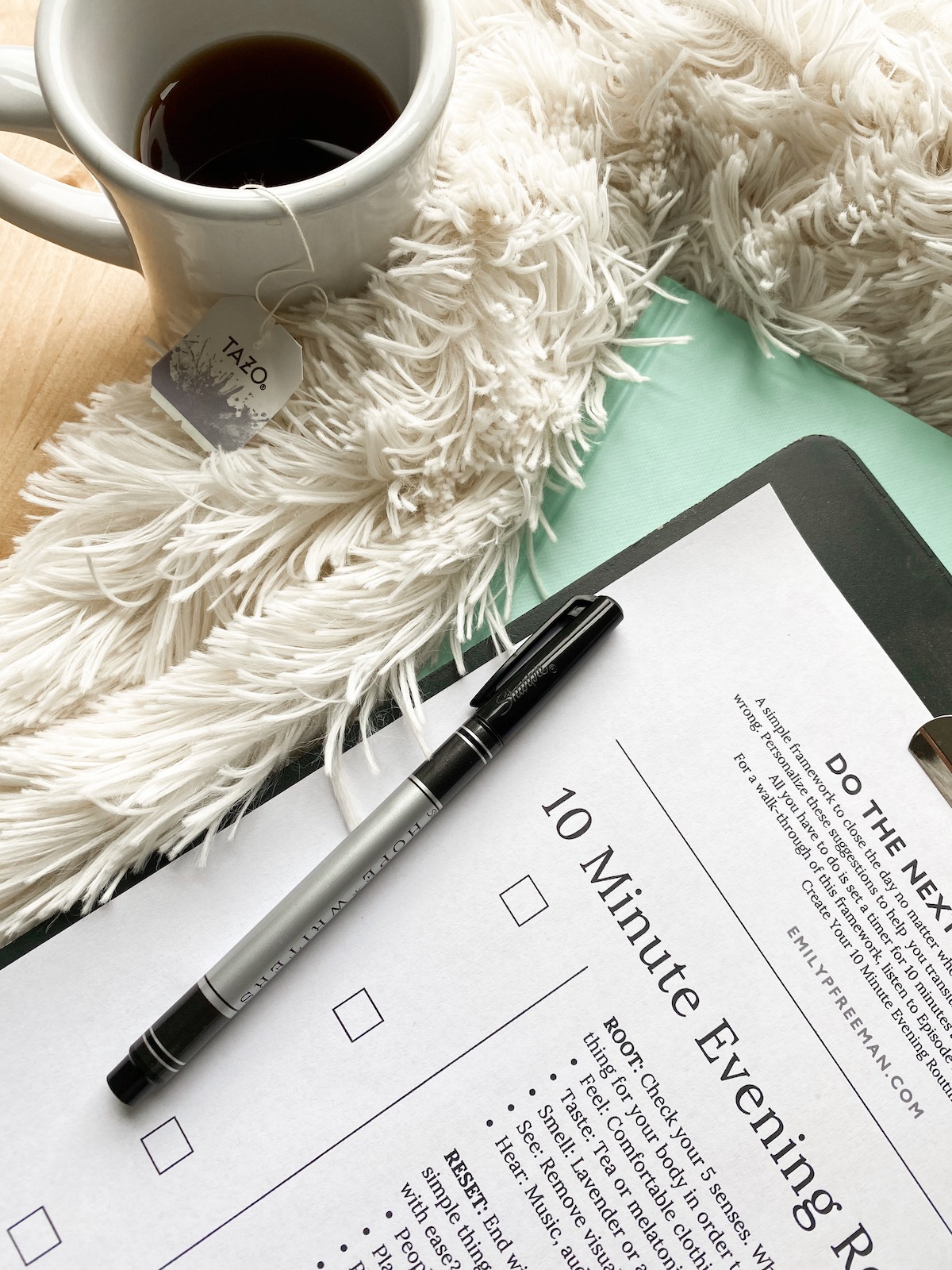 10 Minute Evening Routine Checklist - Emily P. Freeman
